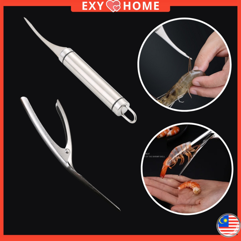 Prawn Peeler Shrimp Line Remover Stainless Steel Shrimp Opener Cutter ...