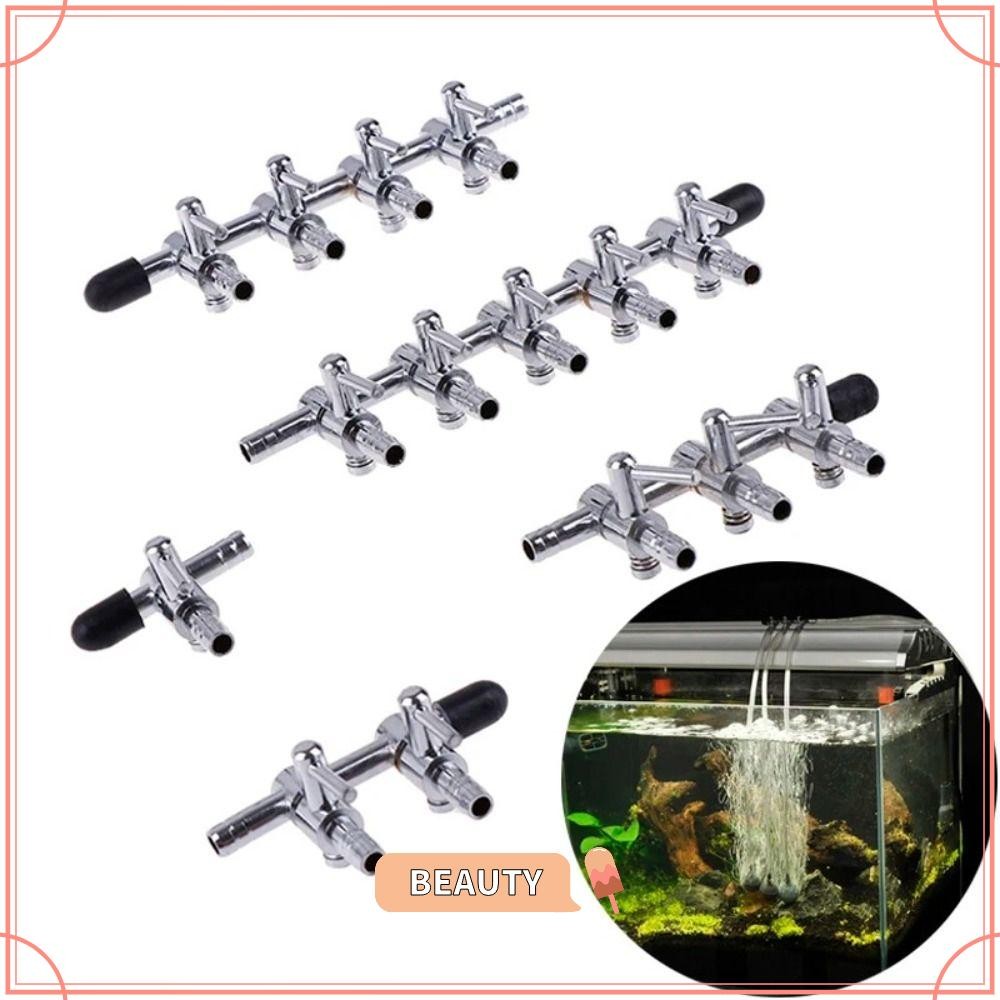 BEAUTYONE Air Valve, 1 2 3 4 5 Way Stainless Steel Aquarium Air ...