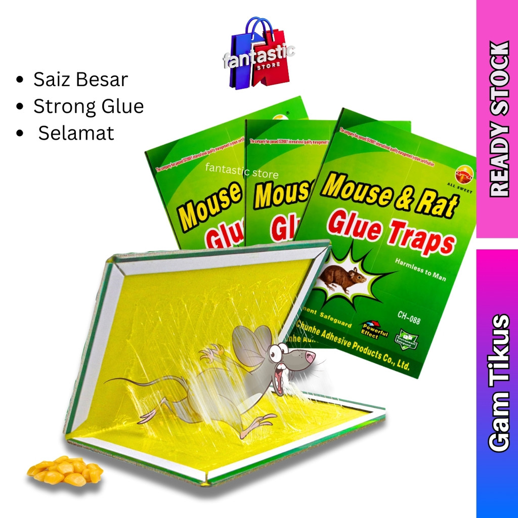 【𝗦𝗵𝗼𝗽𝗲𝗲 𝗖𝗵𝗼𝗶𝗰𝗲】Perangkap Gam Tikus Strongly Adhesive Mouse Rat Trap ...