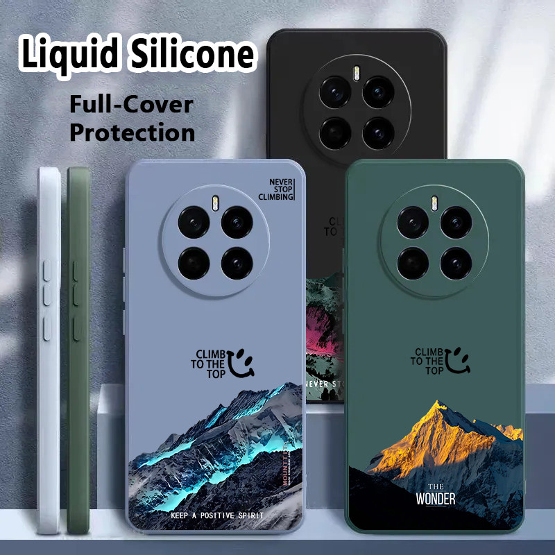 Snow Mountain of Sunrise Aurora Scenery Soft Silicone Liquid Case For ...