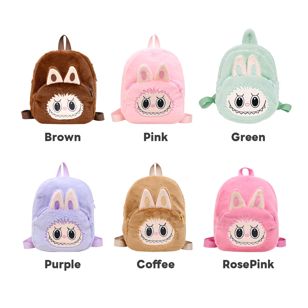 LAKOE Cartoon Labubu Backpack Kindergarten School Bag Labubu Plush ...