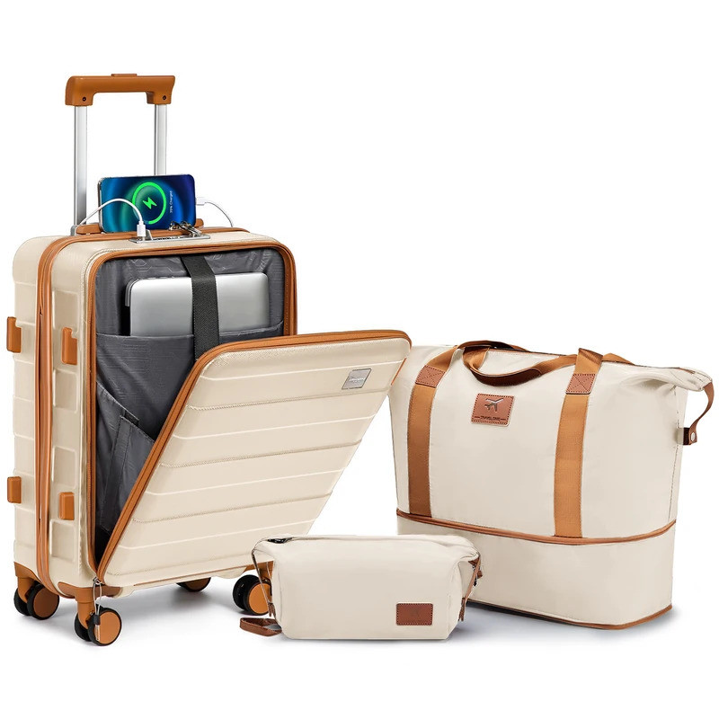 imiomo Hard Shell Luggage Sets 3 Piece for Women, Lightweight Hardside ...