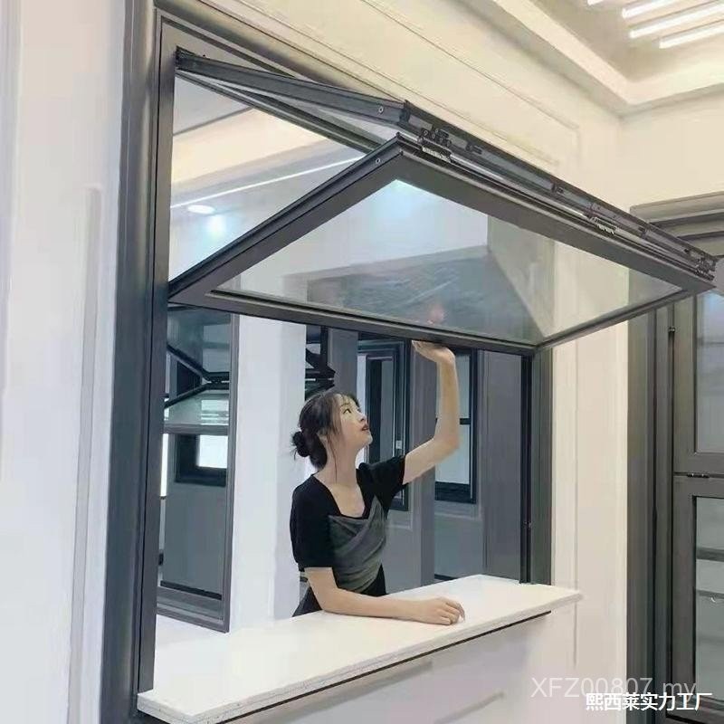 Red Folding Window Folding Window Flip Window Online Lift Bar Counter ...