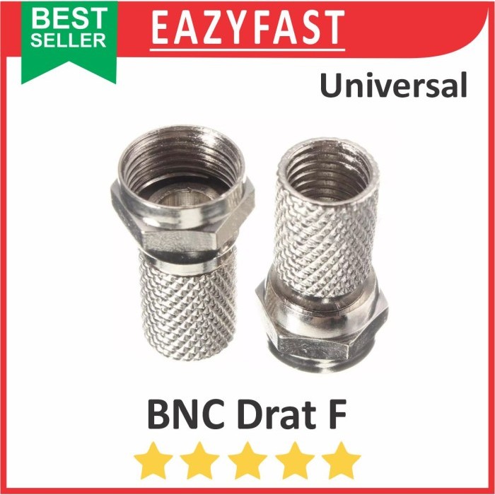 F 5C Thread BNC Connector CCTV TV Connector Coax Signal Coaxial Cable ...