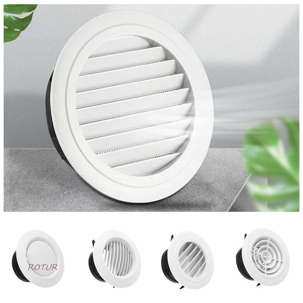 ROTUR Round Air Vent Extract Valve, 75-200mm White Air Vent Extract ...