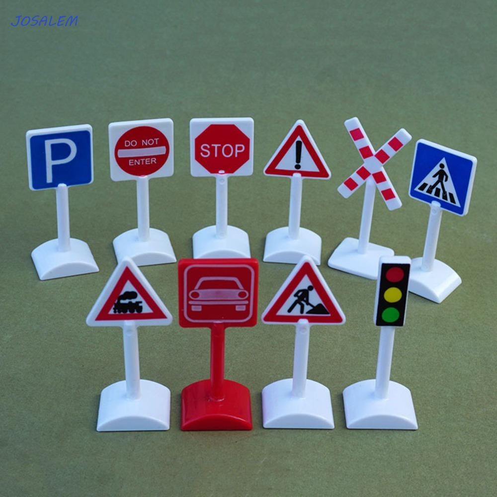 JOSALEM Dollhouse Speed Limit Sign, Model Toy Road Block Simulation ...