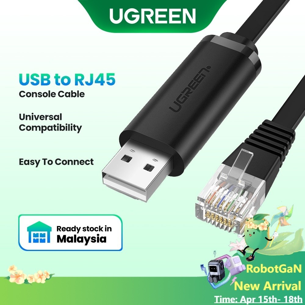 UGREEN USB To RJ45 Console Cable Adapter Converter (1.5m) RS232 ...