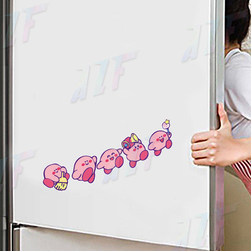 Kirby Cartoon Animation Car Body Car Door Decorative E-Bike Stickers ...