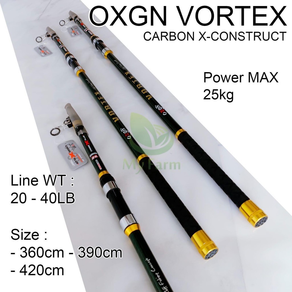 Oxgn Vortex 360 390 420 Power Max 25kg Line WT 20-50LB Fishing Rod ...