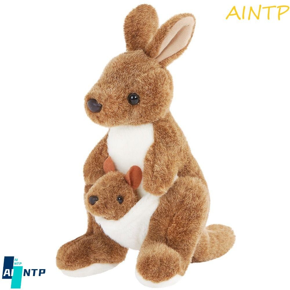 AINTP Kangaroo Mother Plush Toy, Sitting Kangaroo PP Cotton Kangaroo Stuffed Animals, Cute ...