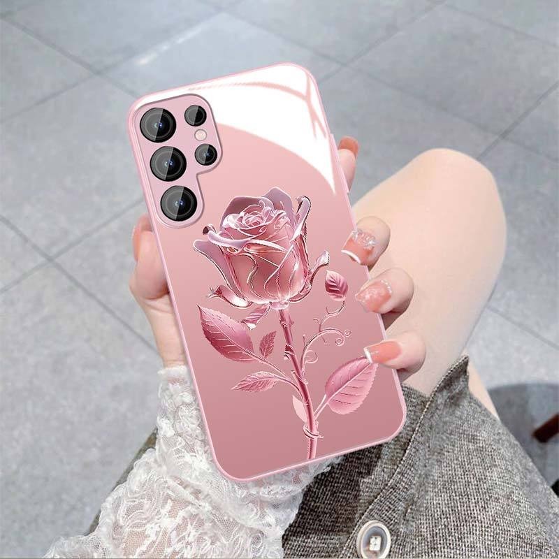 Pink Rose Case Samsung Galaxy A34 A54 A53 A52 A52S A14 4G S24 S23 Fe ...