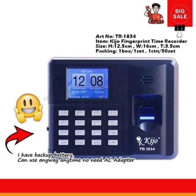 Kijo Fingerprint Time Recorder🔥Ready Stock🔥 | Shopee Malaysia