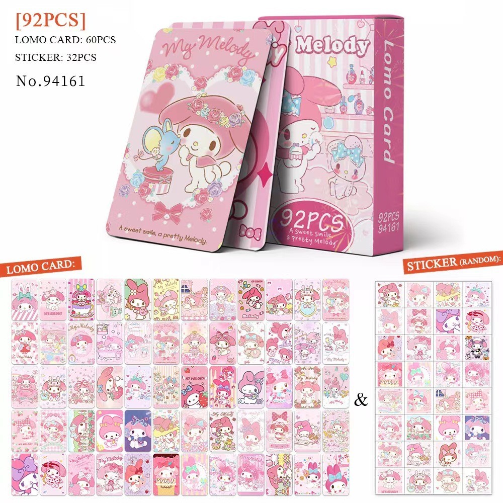 [92pcs] Pack PHOTOCARD SANRIO 92 CARD HELLO KITTY MELODY CINAMOROLL ...