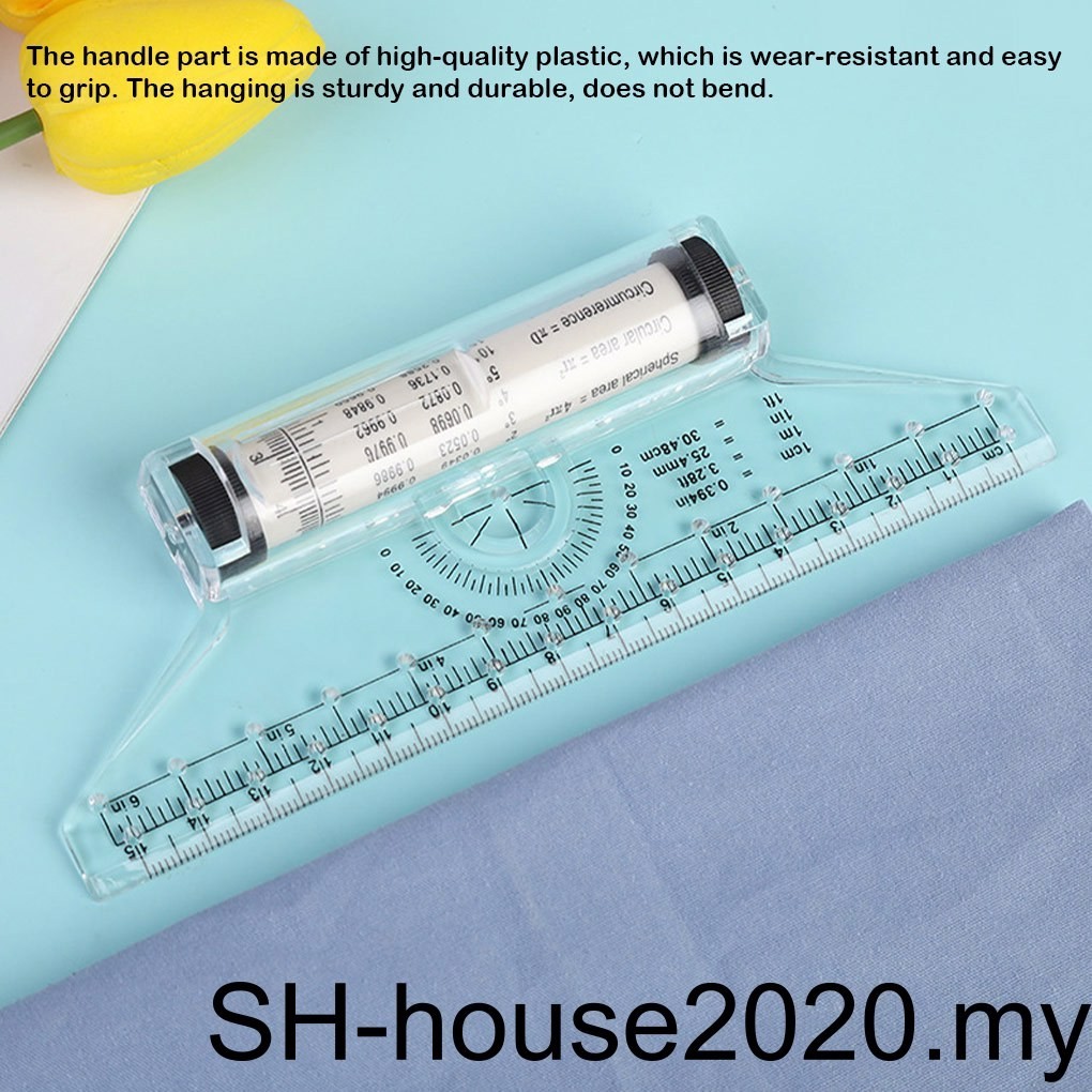 Rotatable Drawing Tool Measuring Scale Ruler Roll Draw Rulers Practical ...
