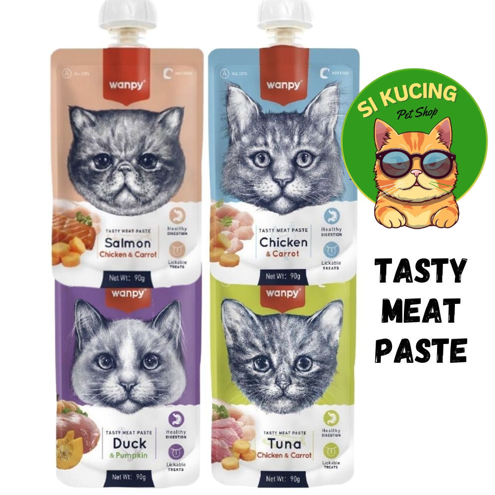 Wanpy Cat Tasty Meat Paste Pouch 90g - Cat Wet Food | Shopee Malaysia