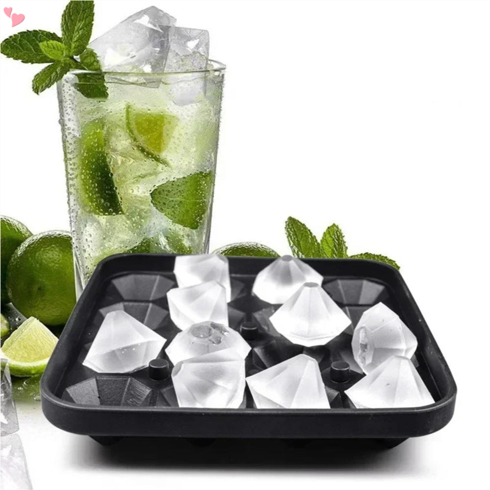 Tiny Diamond Ice Molds Fun Shapes , Small Diamond-Shaped Silicone Ice ...