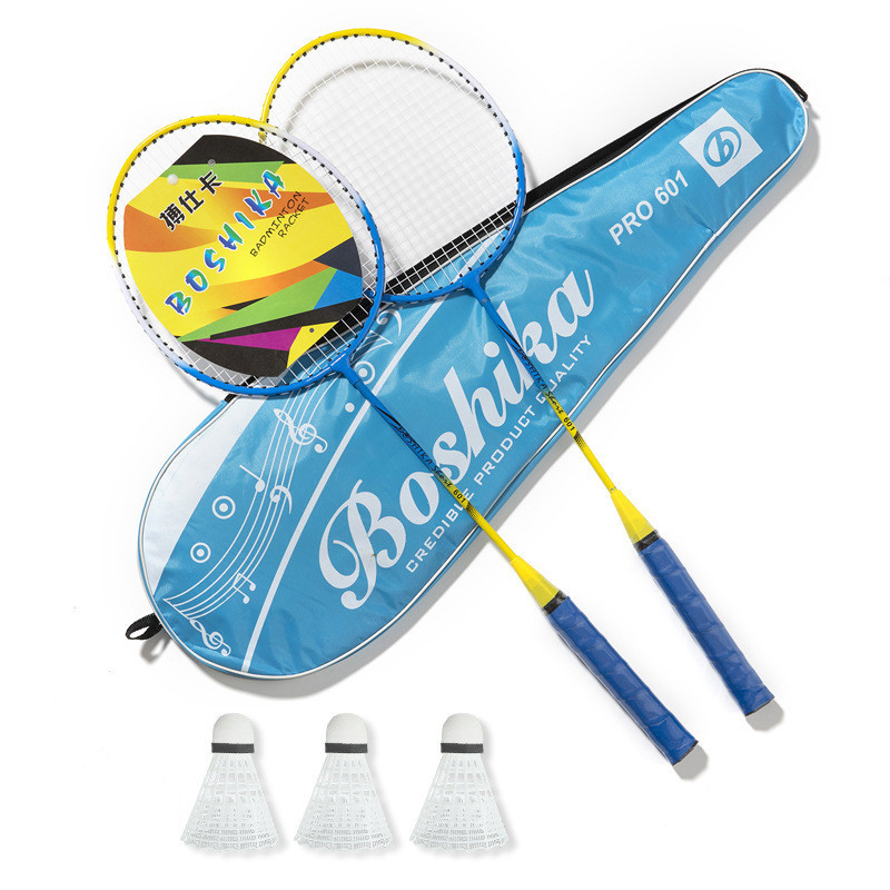 Iron alloy badminton racket training children and adults set sports ...