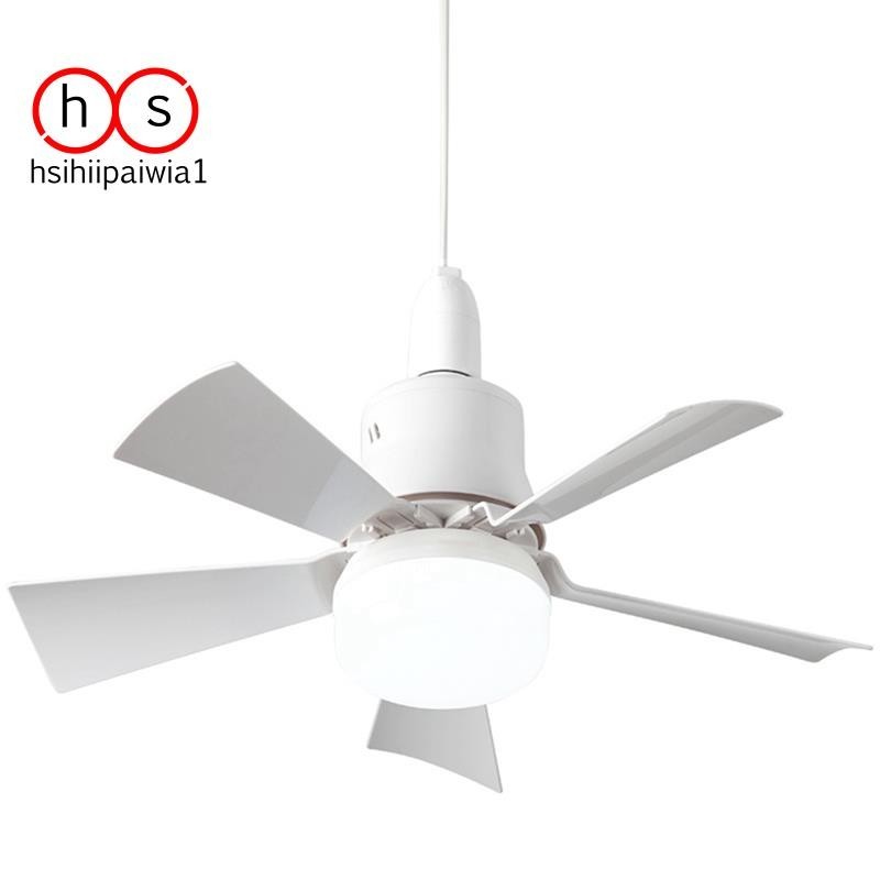 Socket Fan Light with Remote, Ceiling Fan with 3-Speeds, Dimmable LED ...