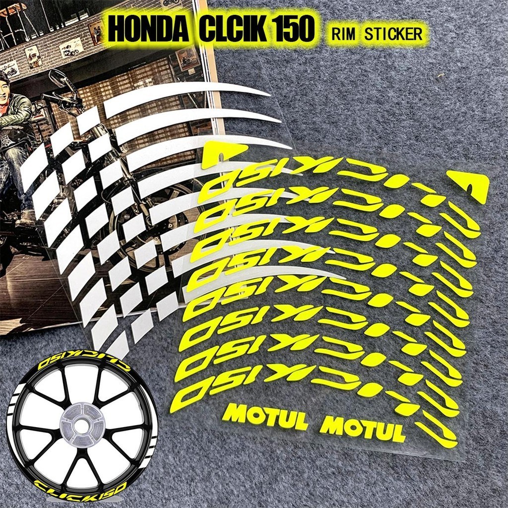 Honda Click V3 Rimset Sticker Click 150 150i Wheel Hub Reflective Stickers Motorcycle Rimset ...