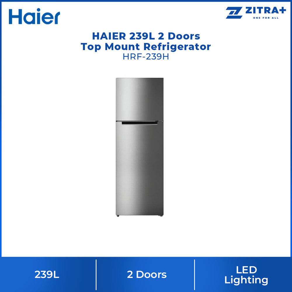 HAIER 239L 2 Doors Top Mount Refrigerator HRF-239H | 3 Star Energy ...