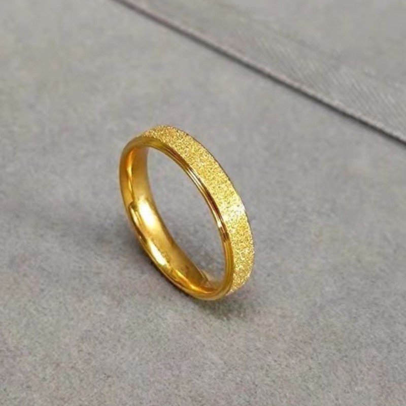 Washable Non-Fading High-Grade Frosted Titanium Steel Ring Women New ...
