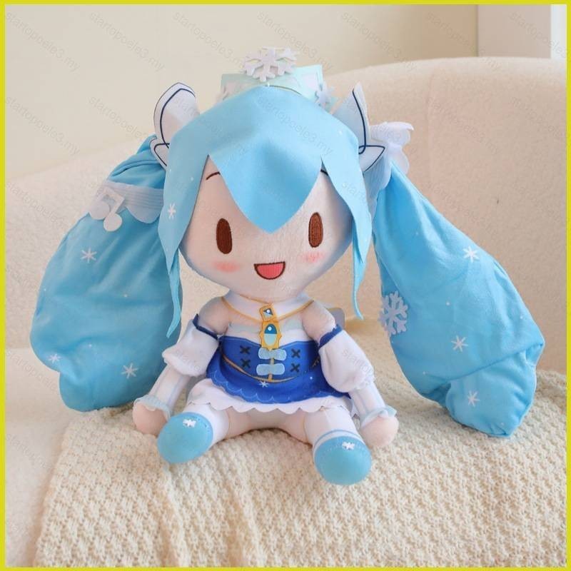 Ellen Cute Fufu Hatsune Miku Snow Plush Dolls Gift For Girls Kids Home ...