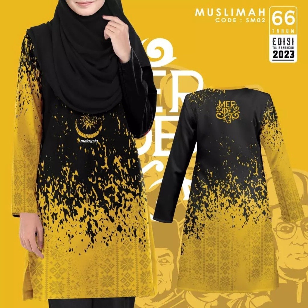 MALAYSIA.... Baju Merdeka 2023 Muslimah Malaysia Jersey | Shopee Malaysia