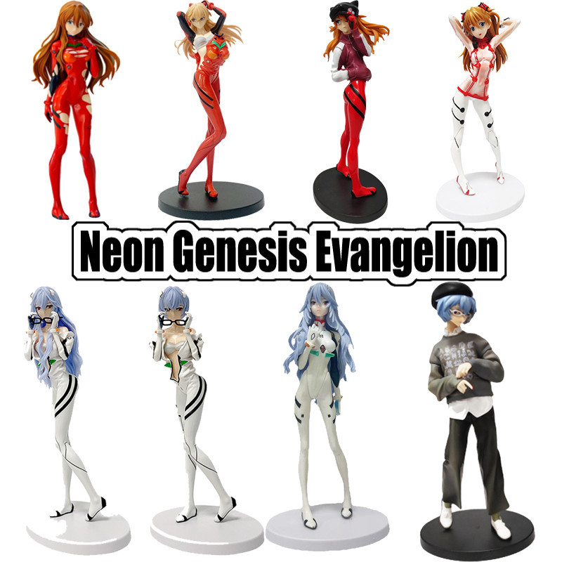 Anime EVA Rei Ayanami Figure Doll Toy Standing Neon Genesis Evangelion ...