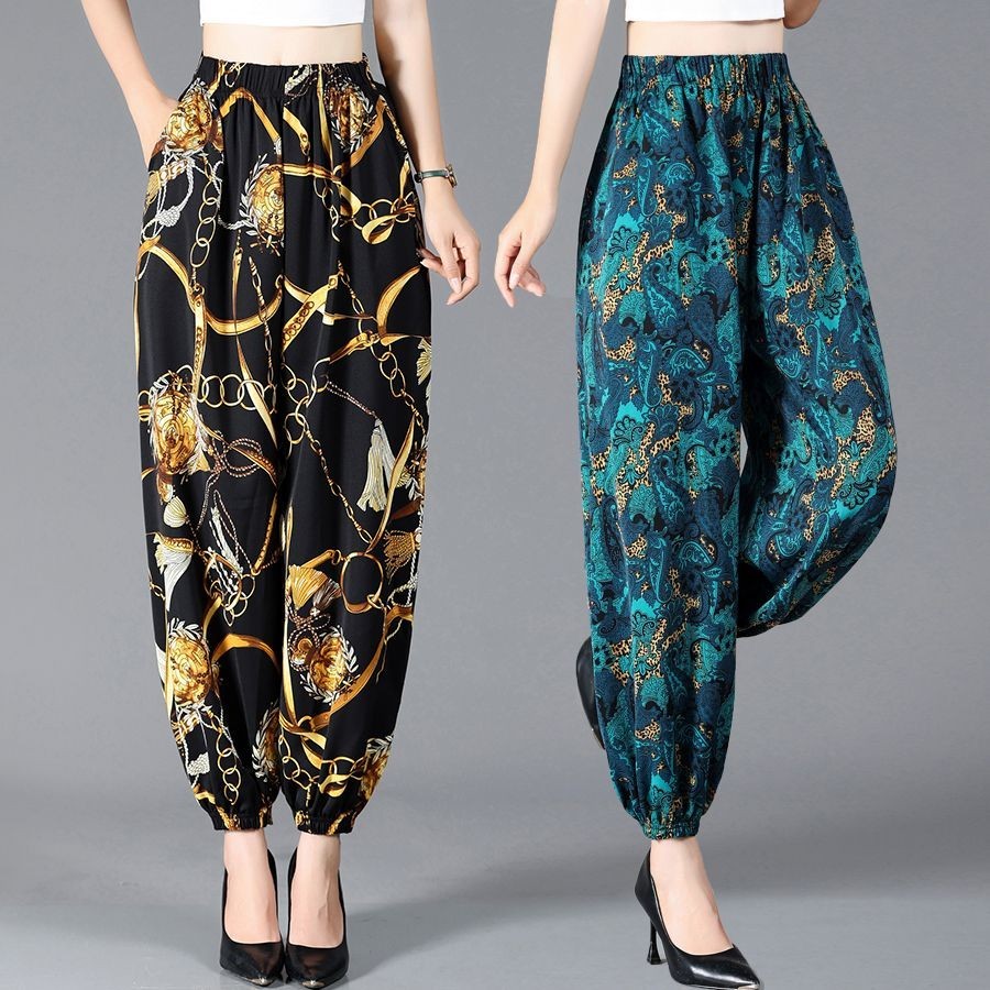 Bloomers Thin Style Middle-aged Elderly Mothers Bouncing Feet Flower ...