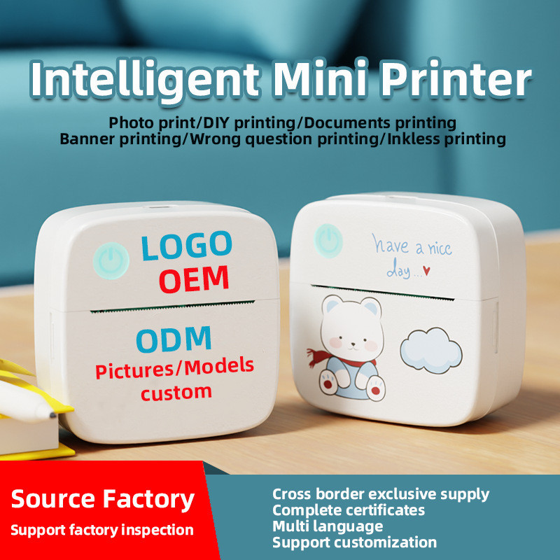 MIni Printer label thermal printer photo picture graffiti machine mini ...