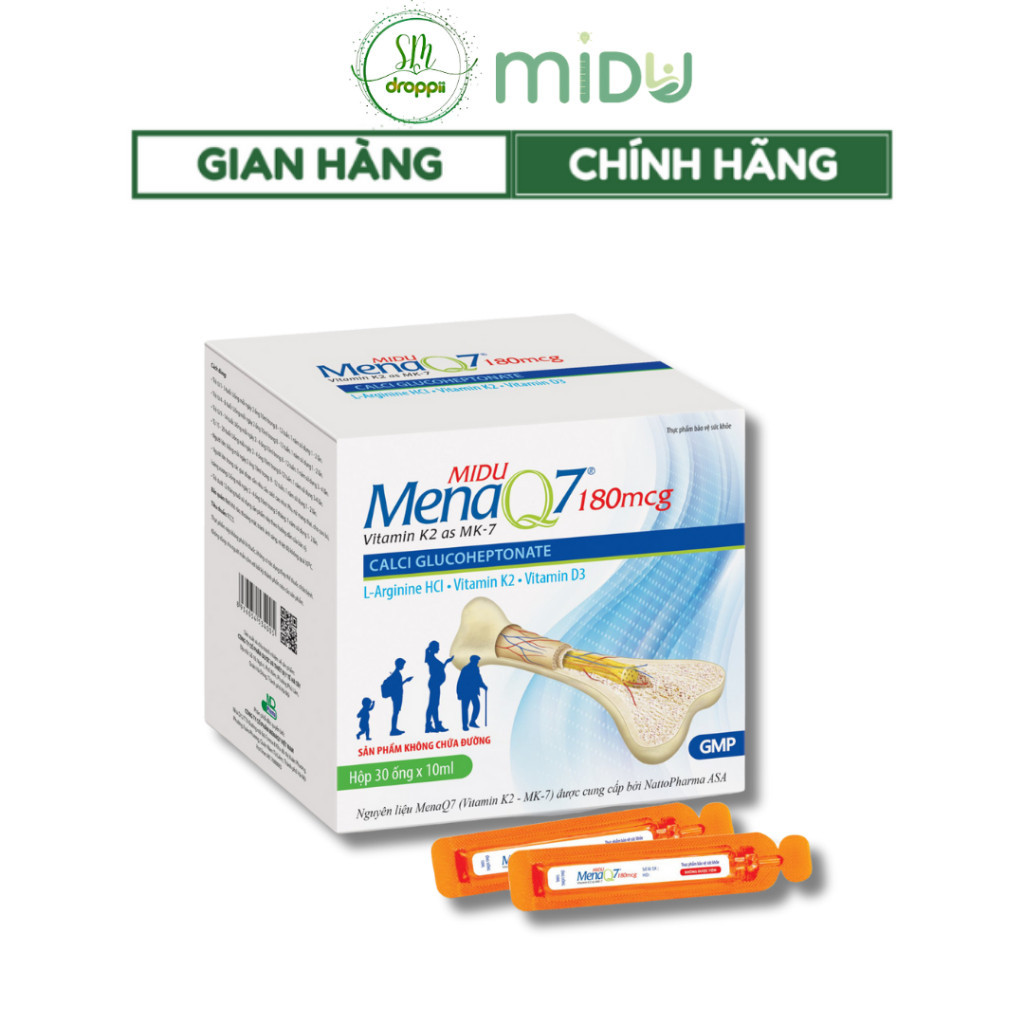 Increase height Midu MenaQ7 180mcg supplements calcium, d3k2 to help ...