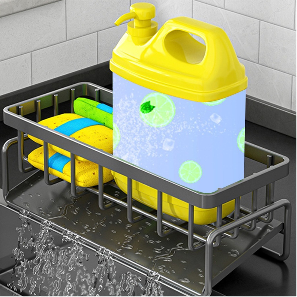 Kitchen Faucet Organiser Sponge Rack for Sink Drain Rack Sink Rack Rak ...