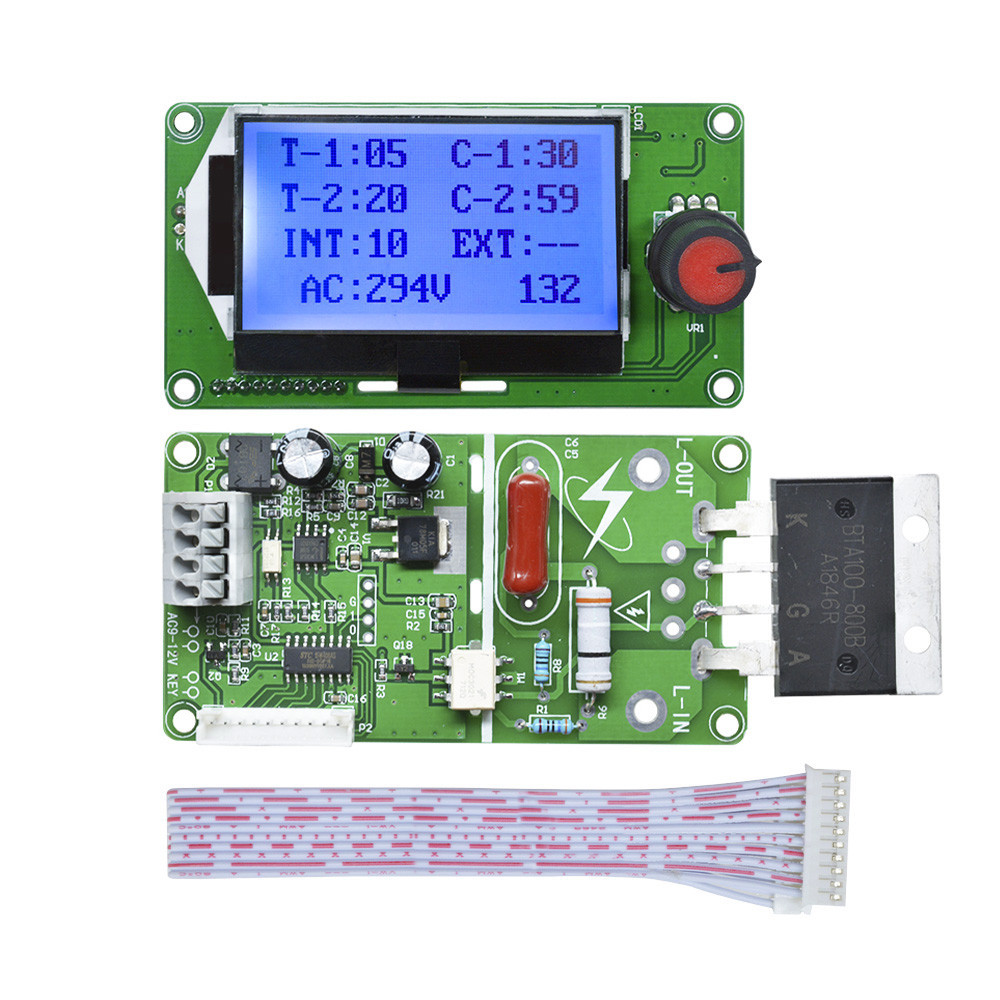 100A Digital LCD Spot Welder Welding Machine Double Dual Pulse Encoder ...