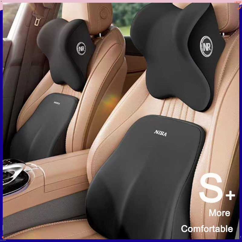 Car Headrest Pillow Set Car Neck Pillow Set Universal Memory Cotton ...