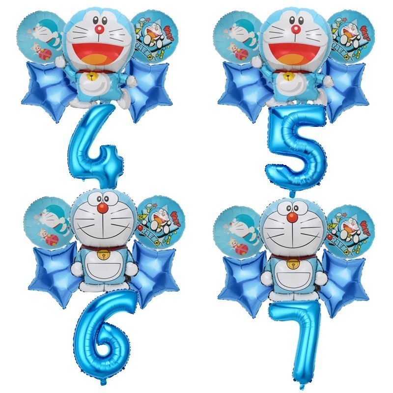 Doraemon Balloon Set Children's Birthday Party Supplies 1-9 Year Old ...