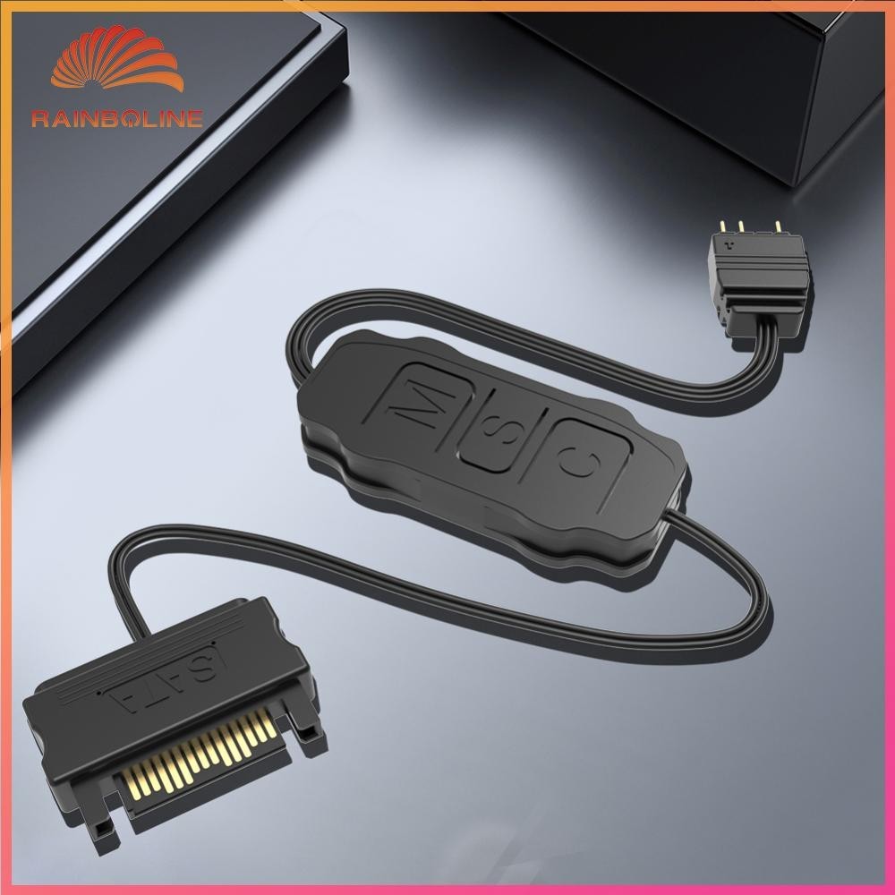 Rain ARGB 5V 3PIN to SATA Interface Expansion Cable Mini Controller for ...