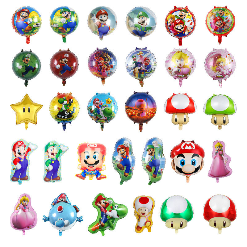 [24h Fast Delivery] Super Mario Cartoon Aluminum Film Shape Balloon ...