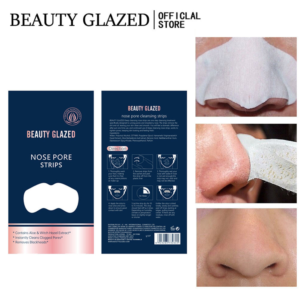 Beauty GLAZED Blackhead Removal Nasal Patch Nasal Mask Pig Nasal Patch ...
