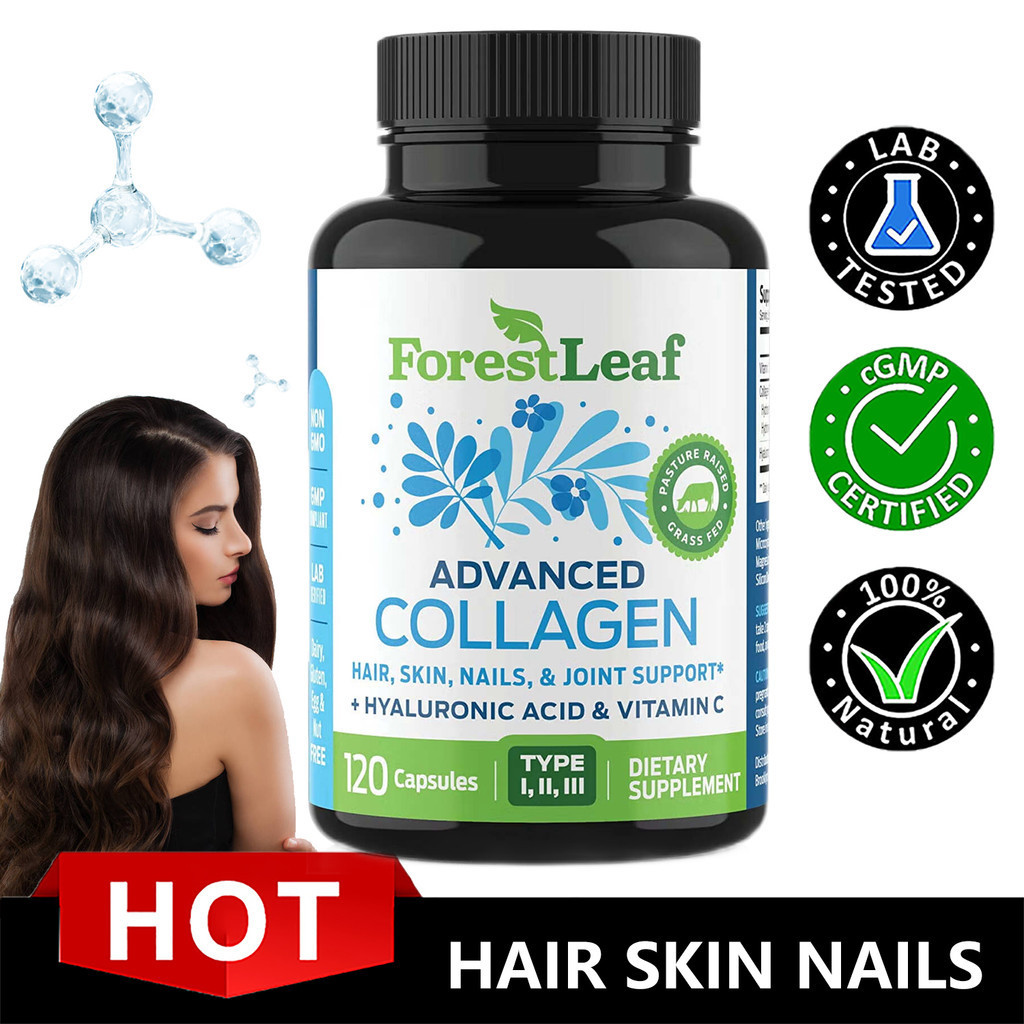 Forest Leaf Collagen Capsules Collagen Peptides with Hyaluronic Acid ...