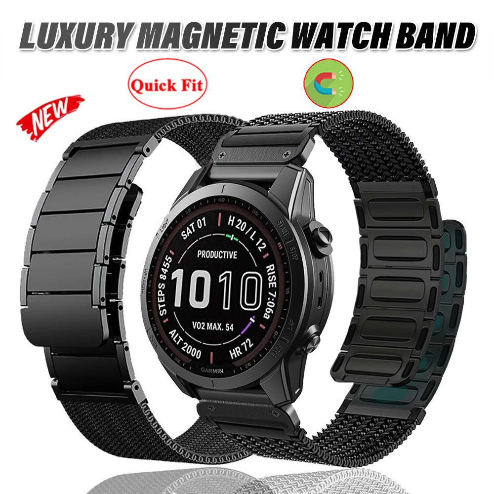 26mm 22mm Stainless Steel Magnetic Band Replace Wristband Quick Fit ...