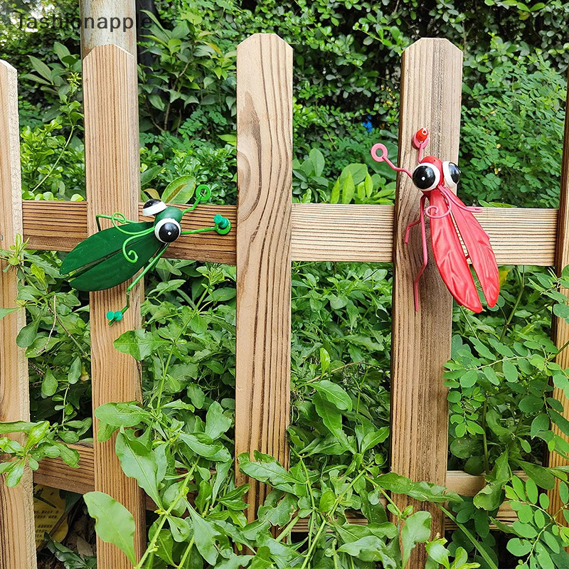 FAMY 1pc Colorful Cute Garden Art Metal Sculpture Locust Grasshopper ...