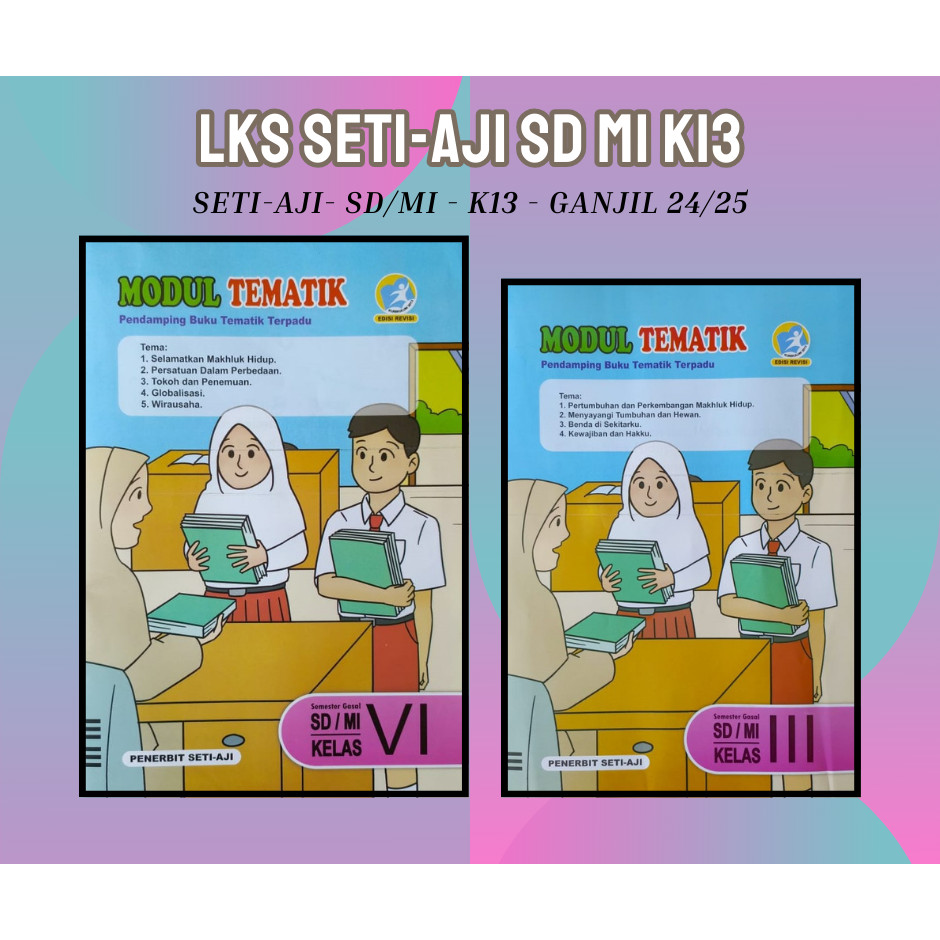 Loyalji SETI-AJI SD MI Integrated Thematic Module Worksheet Book Class 3 6 K13 Odd 2024/2025 ...