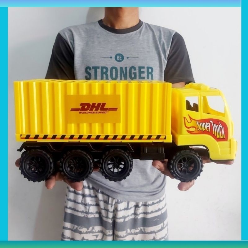 Large Expedition Box Truck Toys - Miniature DHL Pos Container Car Boys ...