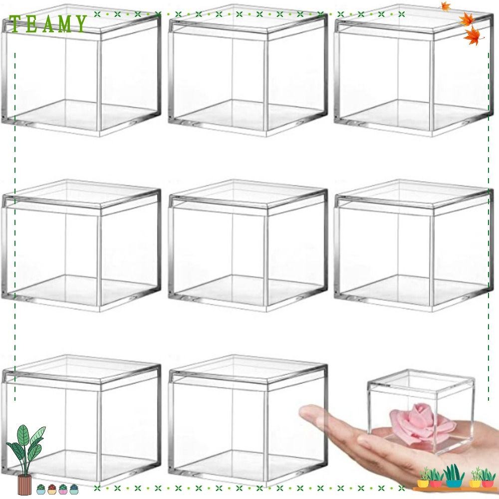 TEAMY Square Packing Box, Transparent Dustproof Acrylic Boxes, Gift ...