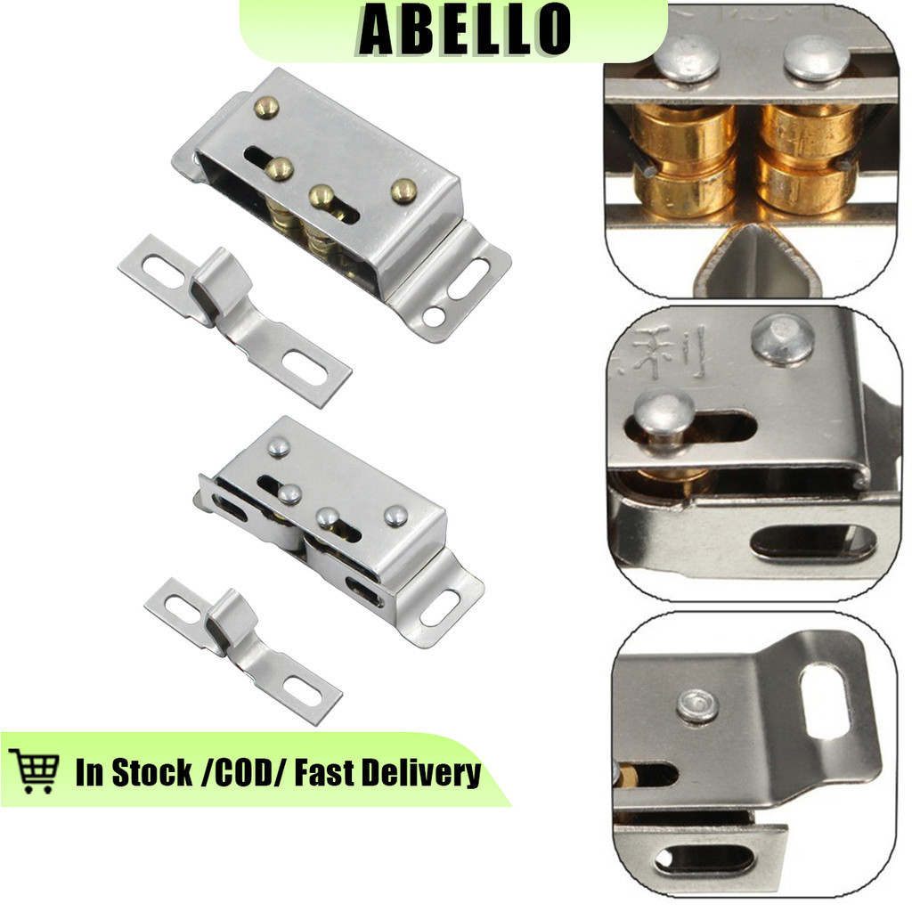 Durable Stainless Steel Catch Double Rollers Cabinet Door Spring Lock ...