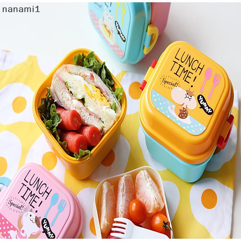 nanami1 Cartoon Healthy Plastic Lunch Box Microwave Oven Lunch Bento ...