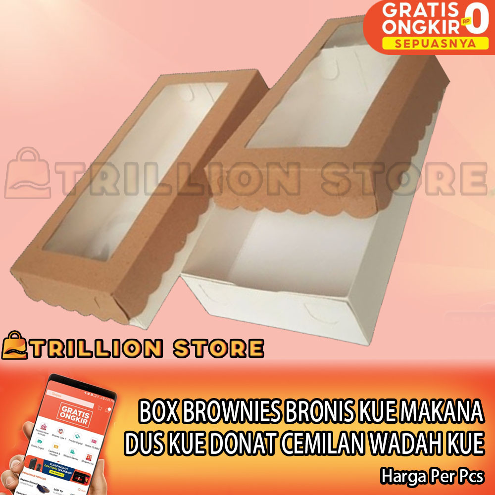 Brownies Box Brownies Bolu Box 1 Pcs Bronies Cake Box Laminated Box ...