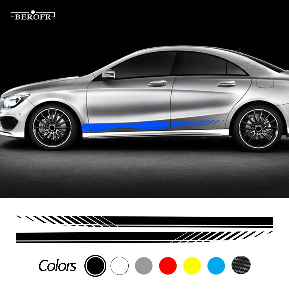 Car Door Side Stripes Sticker Edition 1 Style Decals for Mercedes Benz ...