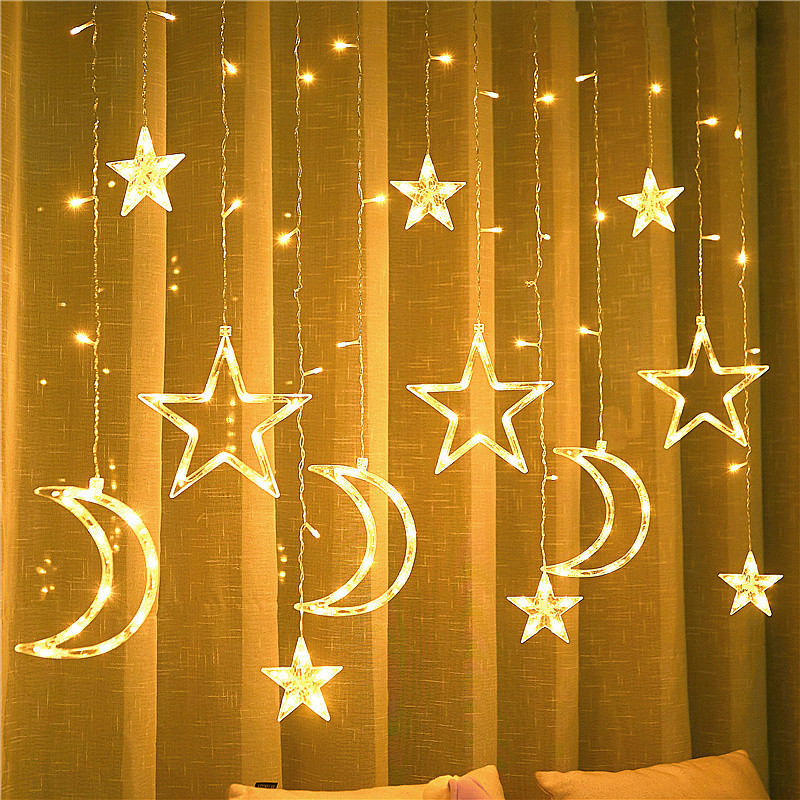 Lampu Bintang Krismas Luaran Lampu Berwarna-warni Suria Berkelip Lampu ...