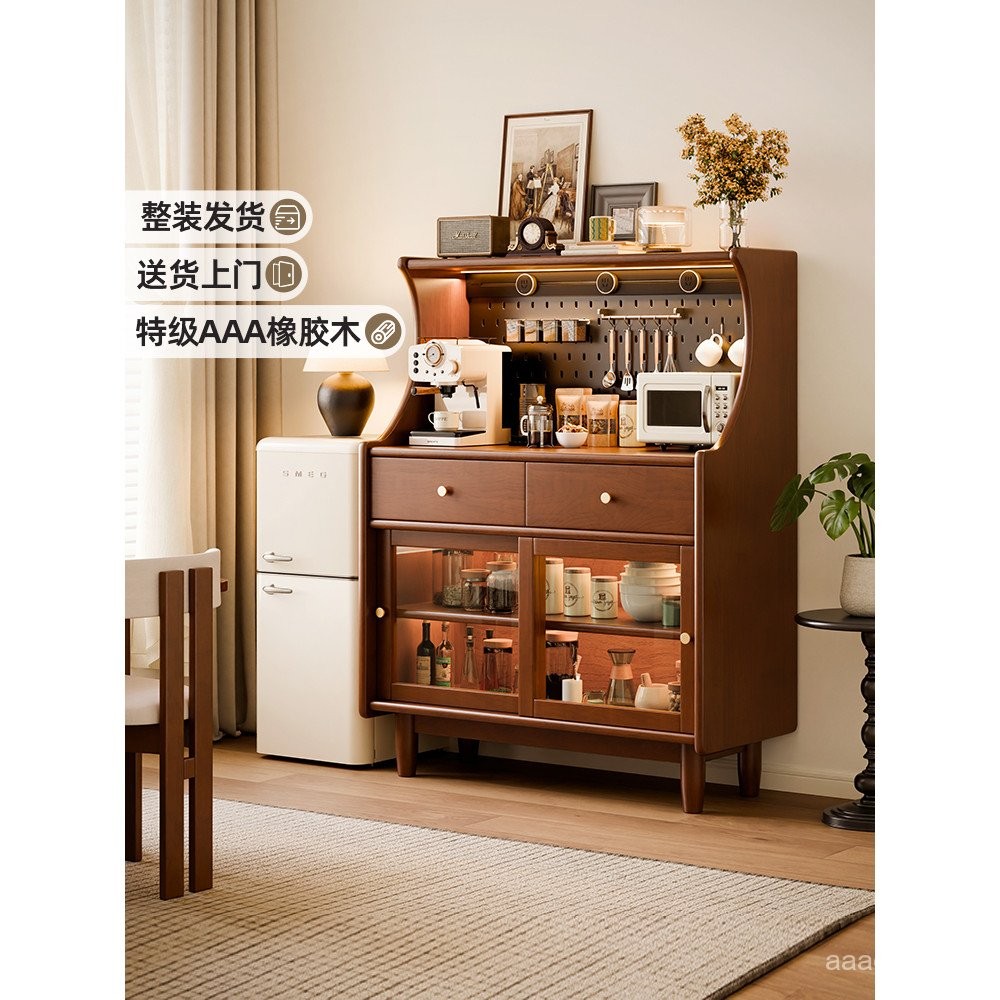 Living Room Solid Wood Dining Side Cabinet Household Storage Cabinet ...